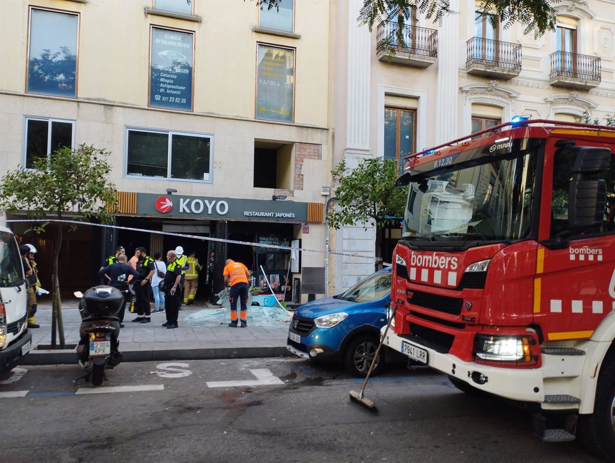 Siete heridos leves en una explosión de gas en un restaurante de Tarragona