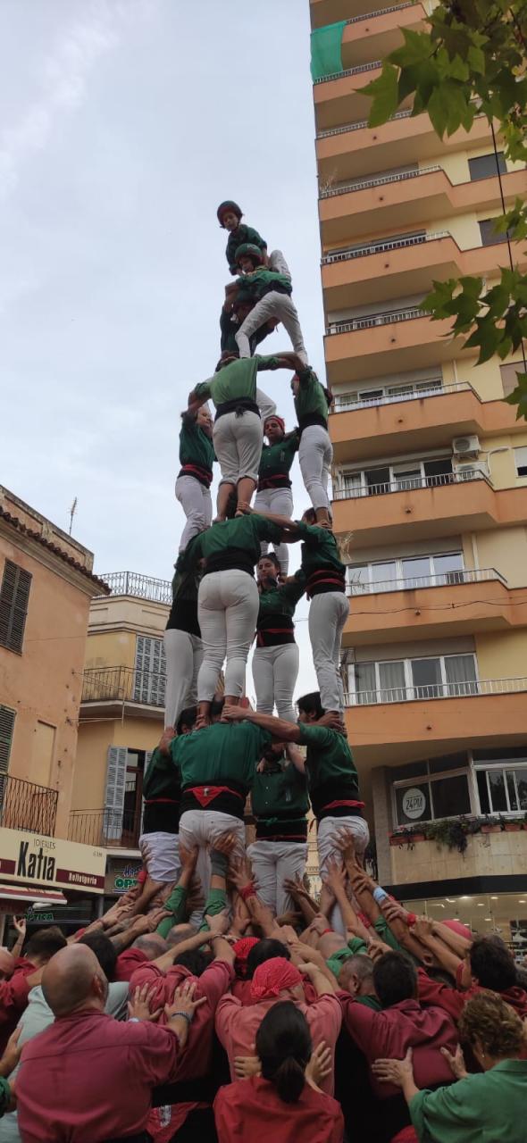Castellers en Manacor: Al·lots de Llevant revalidan los siete pisos