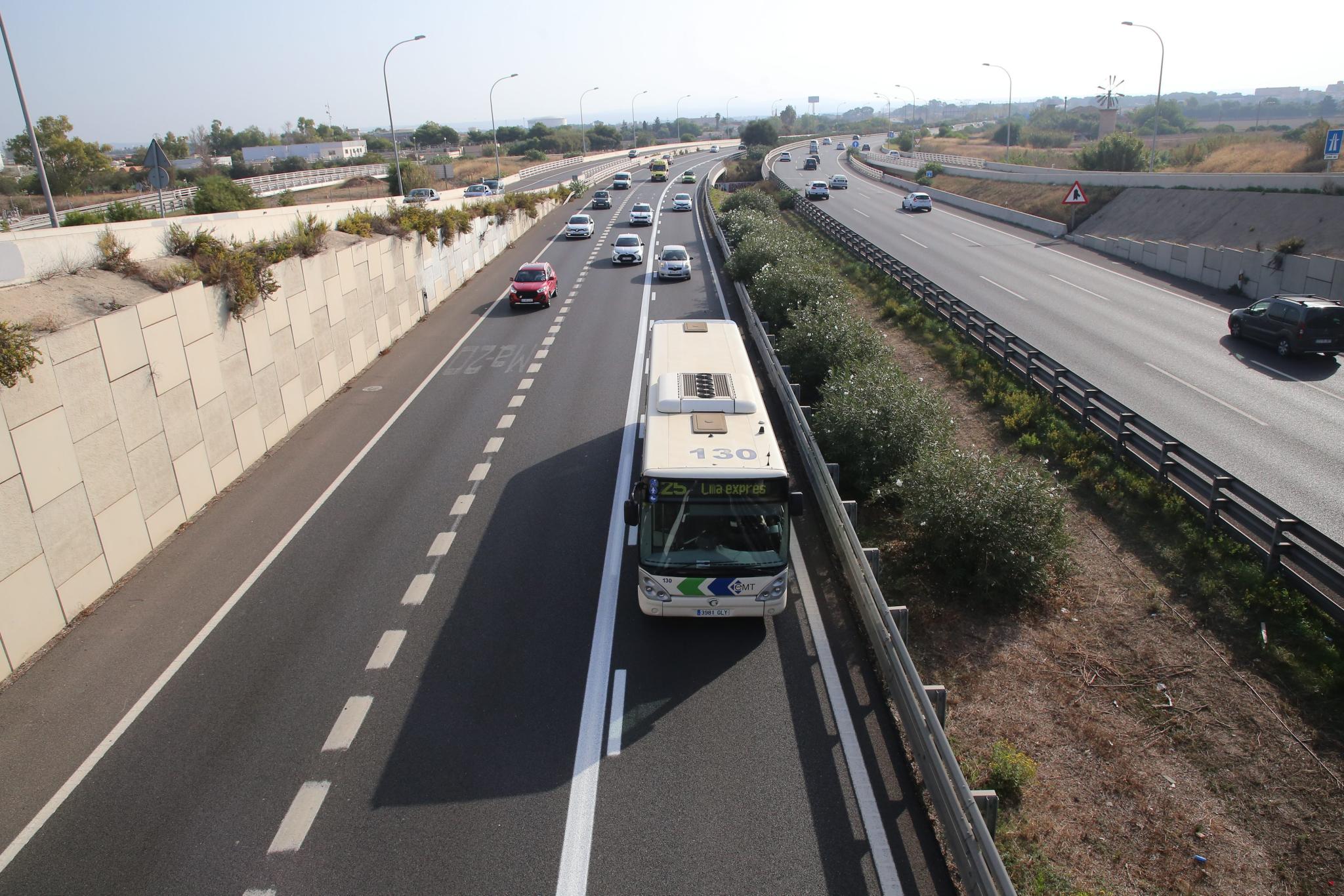 Bus-VAO en Mallorca: El carril agiliza el tráfico en la autopista ...