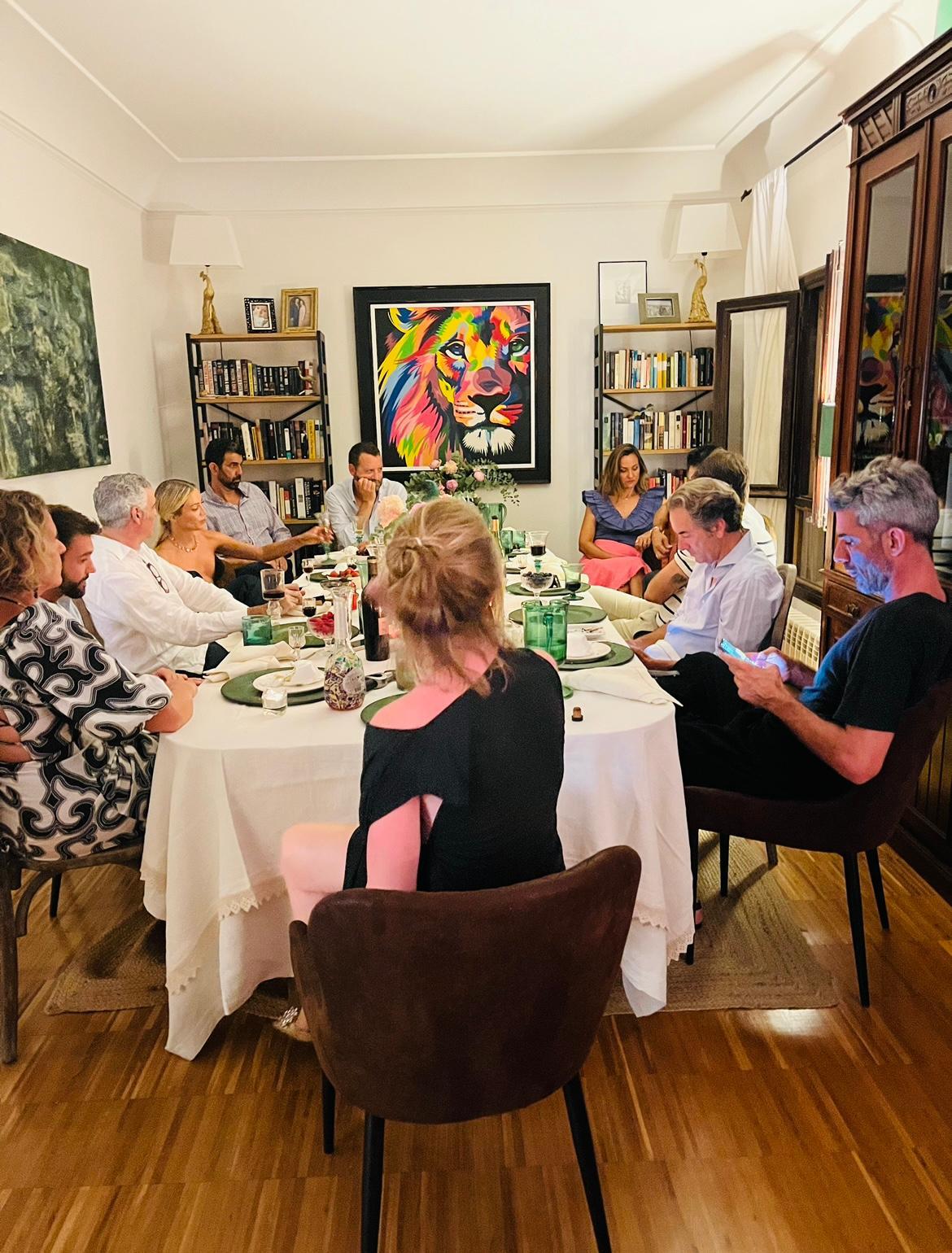 Esteban Mercer, entre amigos | Cena en casa de Francina Galmés