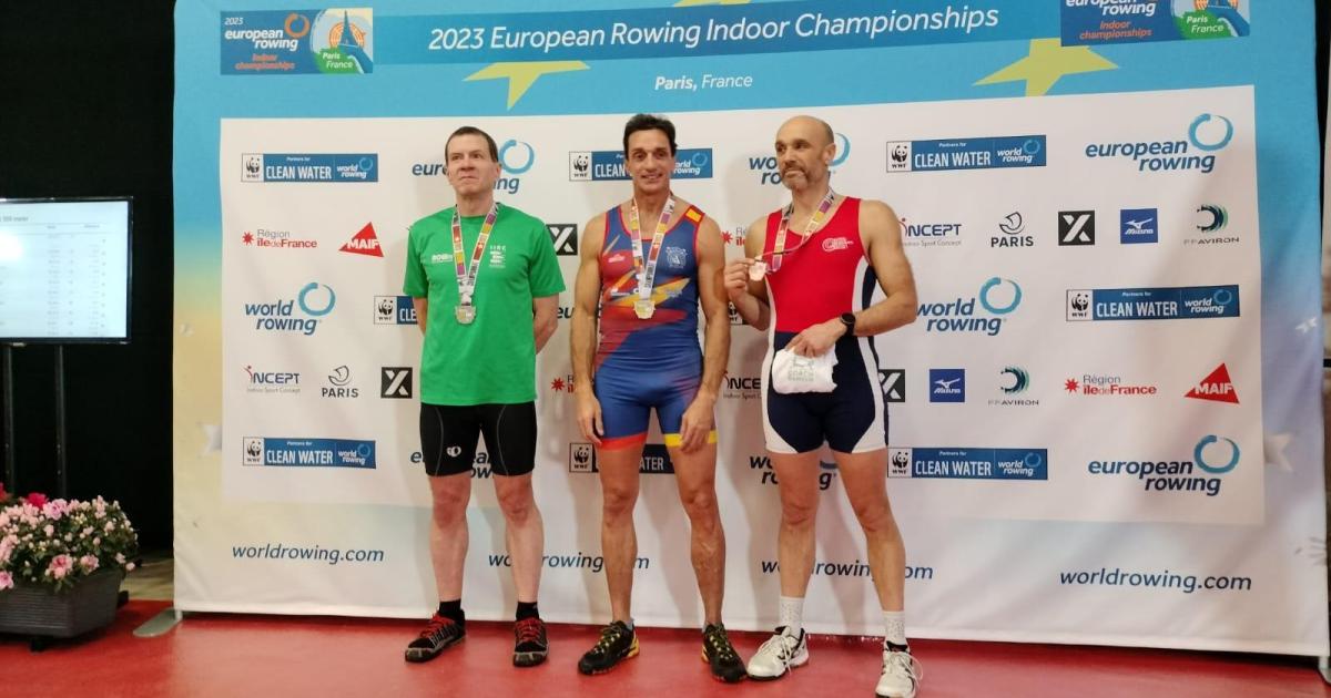 Doble éxito de Germán Rendo en los Europeos de remo indoor