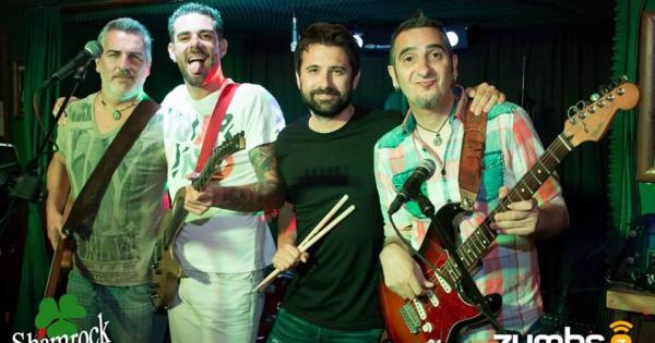 La banda de versiones de rock'n'roll Cold Sweat Band en el Shamrock